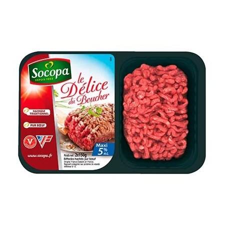 DELICE DU BOUCHER 5% 150G x2 – Haché léger et savoureux